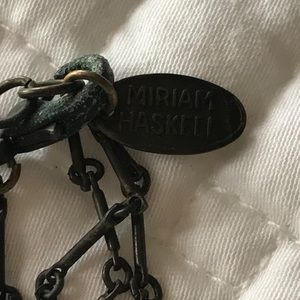 Miriam Haskell | Jewelry | Miriam Haskell Cross Beaded Necklace Brown ...